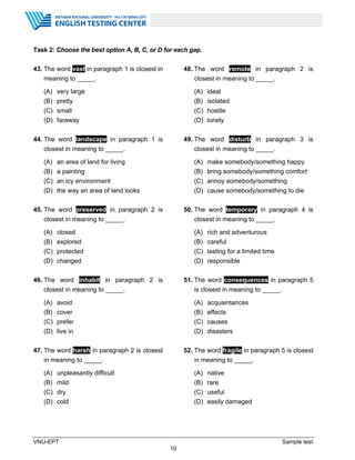 English sample test and key official version | PDF