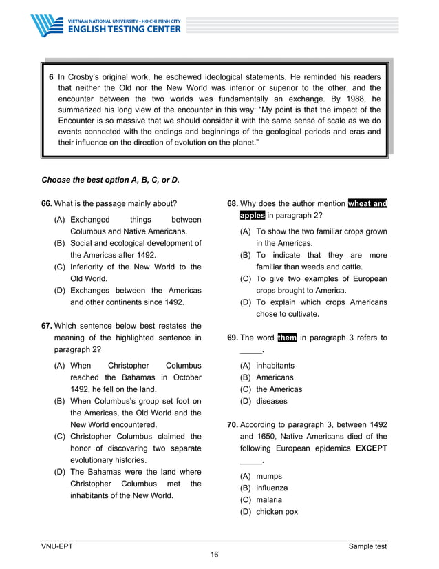 English sample test and key official version | PDF