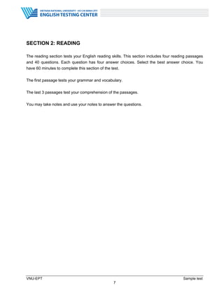 English sample test and key official version | PDF