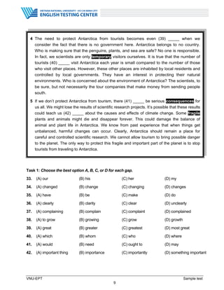 English sample test and key official version | PDF