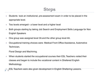 English second language and vocational training | PPT