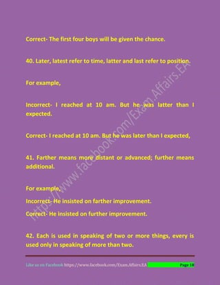 English sentence correction rules | PDF