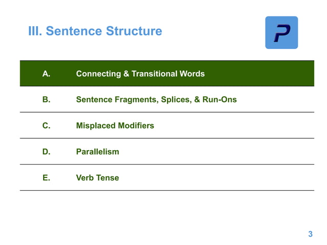 English Sentence Structure | PPT