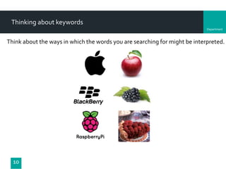 English session 2: techniques for effective searching | PPT