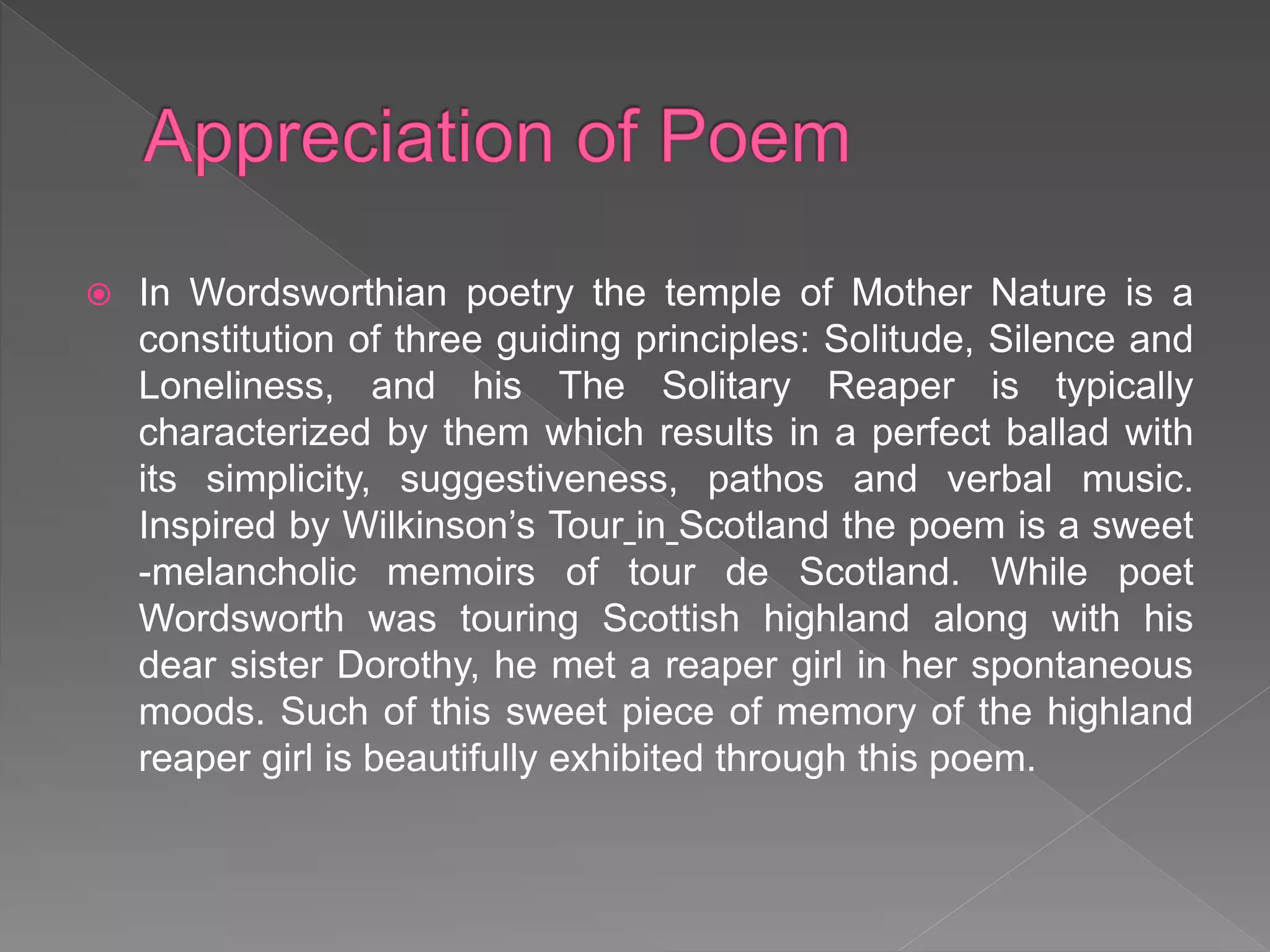 Presentation on William Wordsworth | PPTX