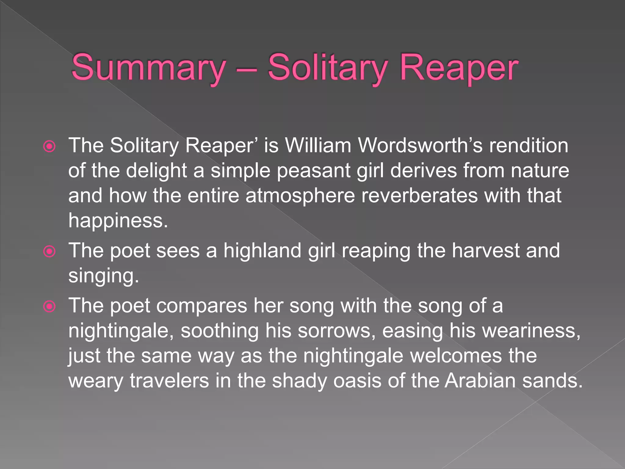 Presentation on William Wordsworth | PPTX