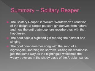 Presentation on William Wordsworth | PPTX