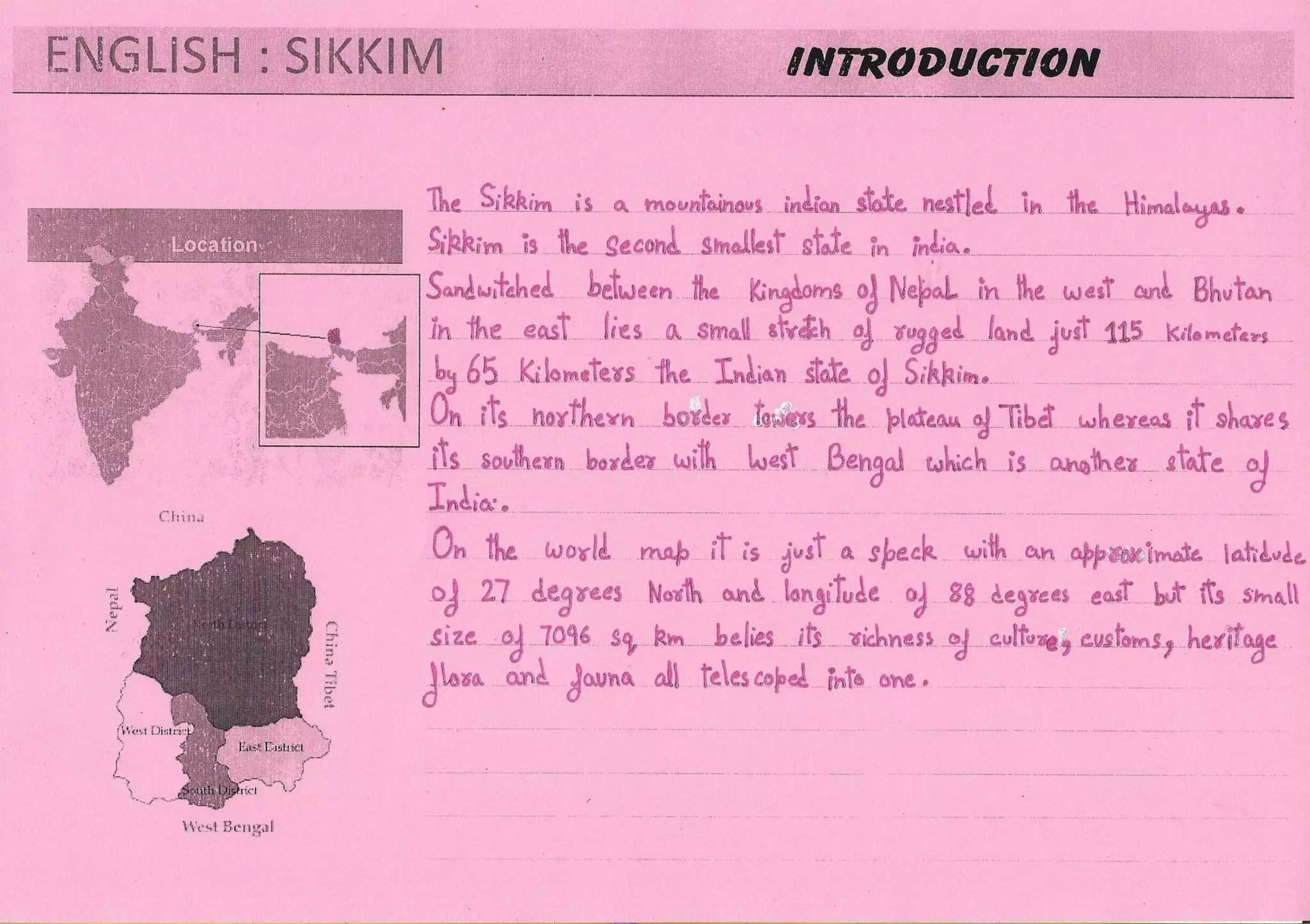 English sikkim upload | PPT