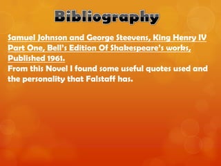 Shakespearean Character Study | PPTX