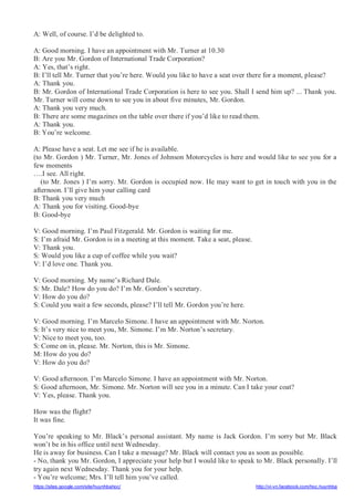 English situation test | PDF