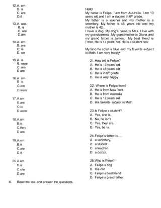 English sixth | DOCX | Educational Assessment | Education