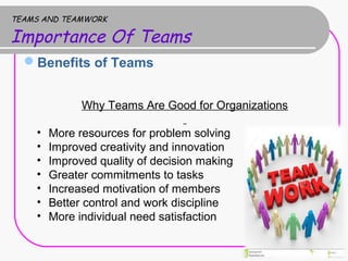 Importance of Teamwork in an Organization | PPT