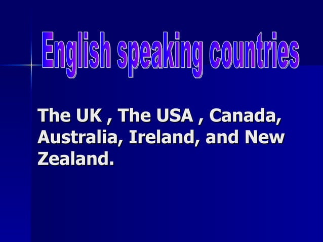 English speaking countries | PPT