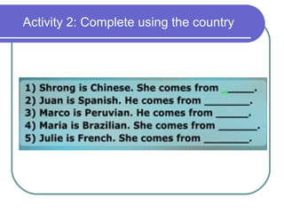 English speaking countries | PPT