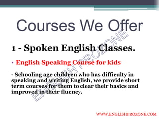 English speaking course in gurgaon english prozone | PPTX