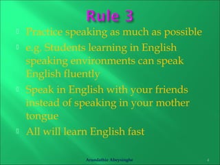 English speaking rules | PPT
