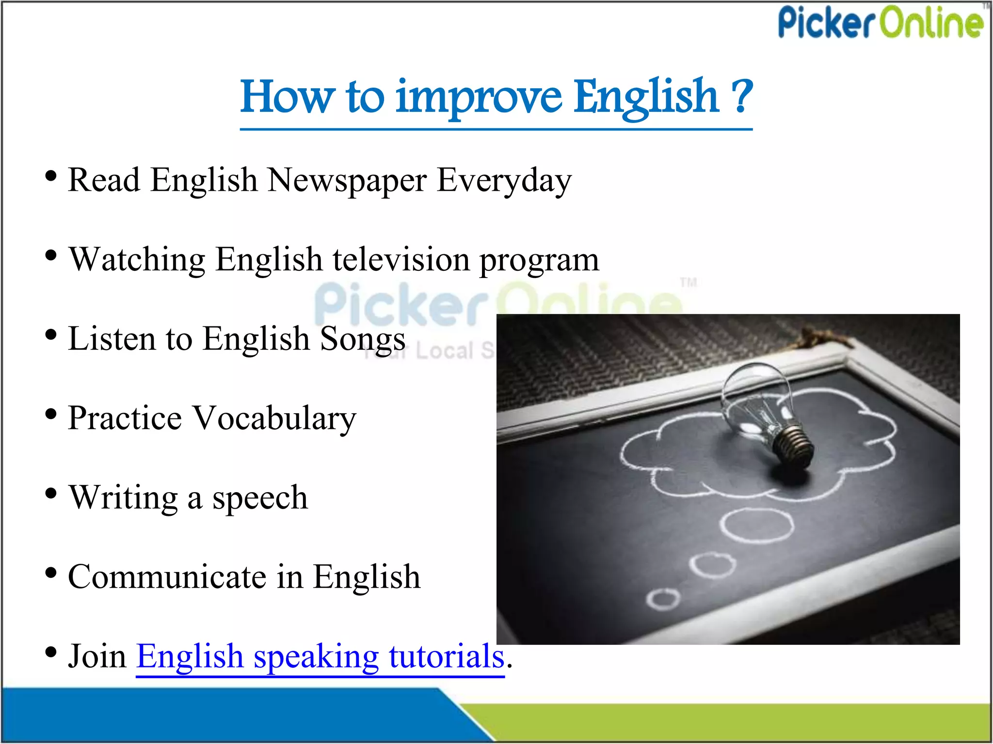 English speaking tutorial | PPTX