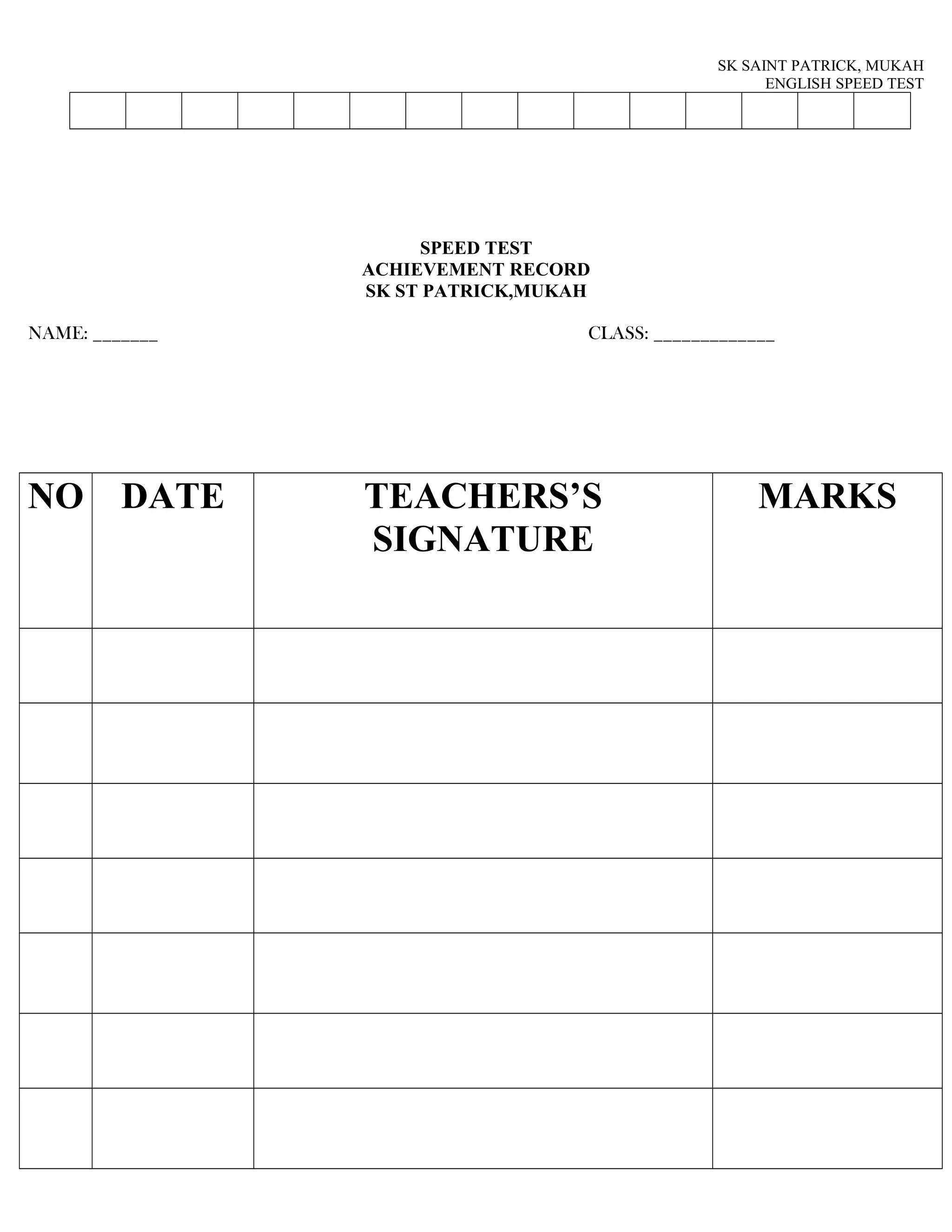 English speed test | PDF