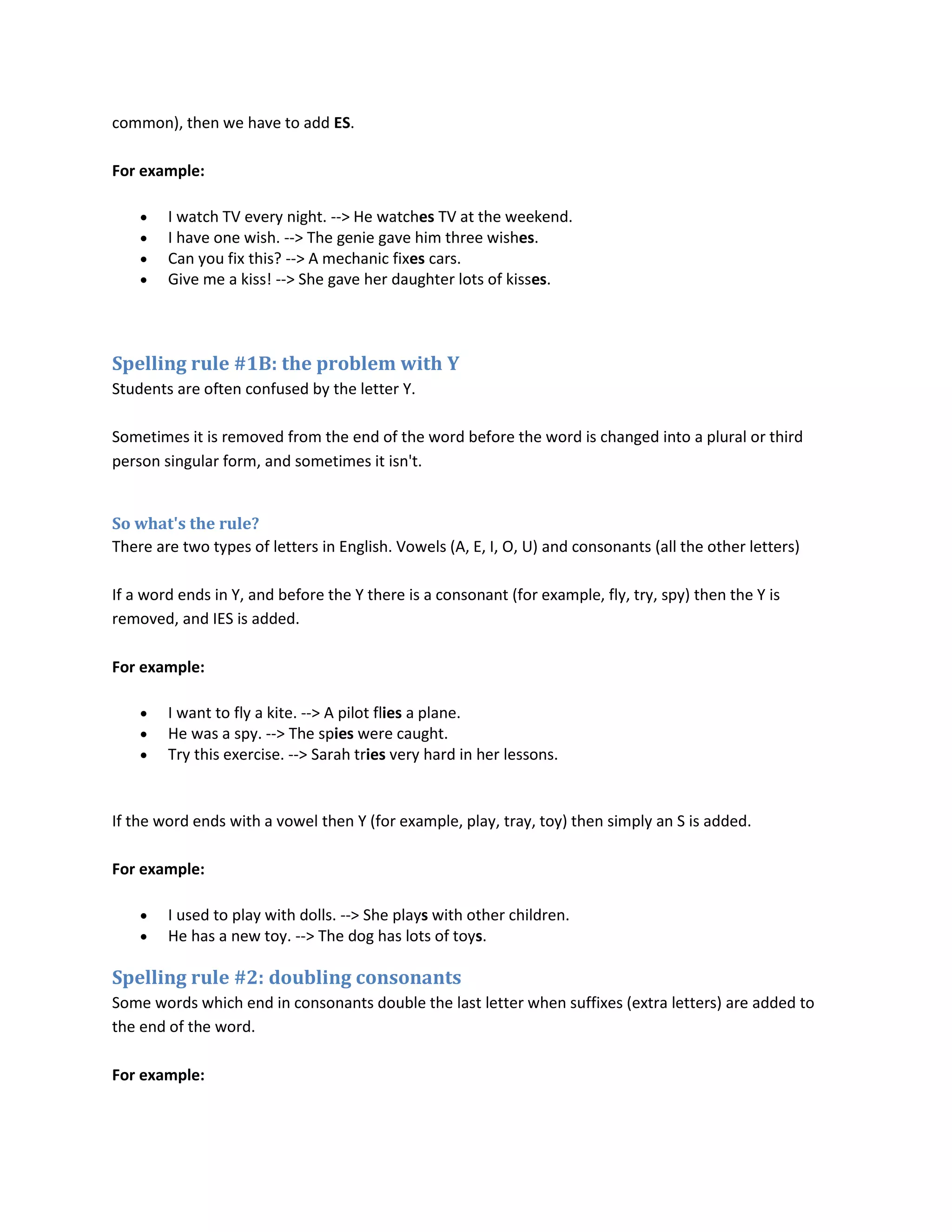 English spelling rules | DOCX