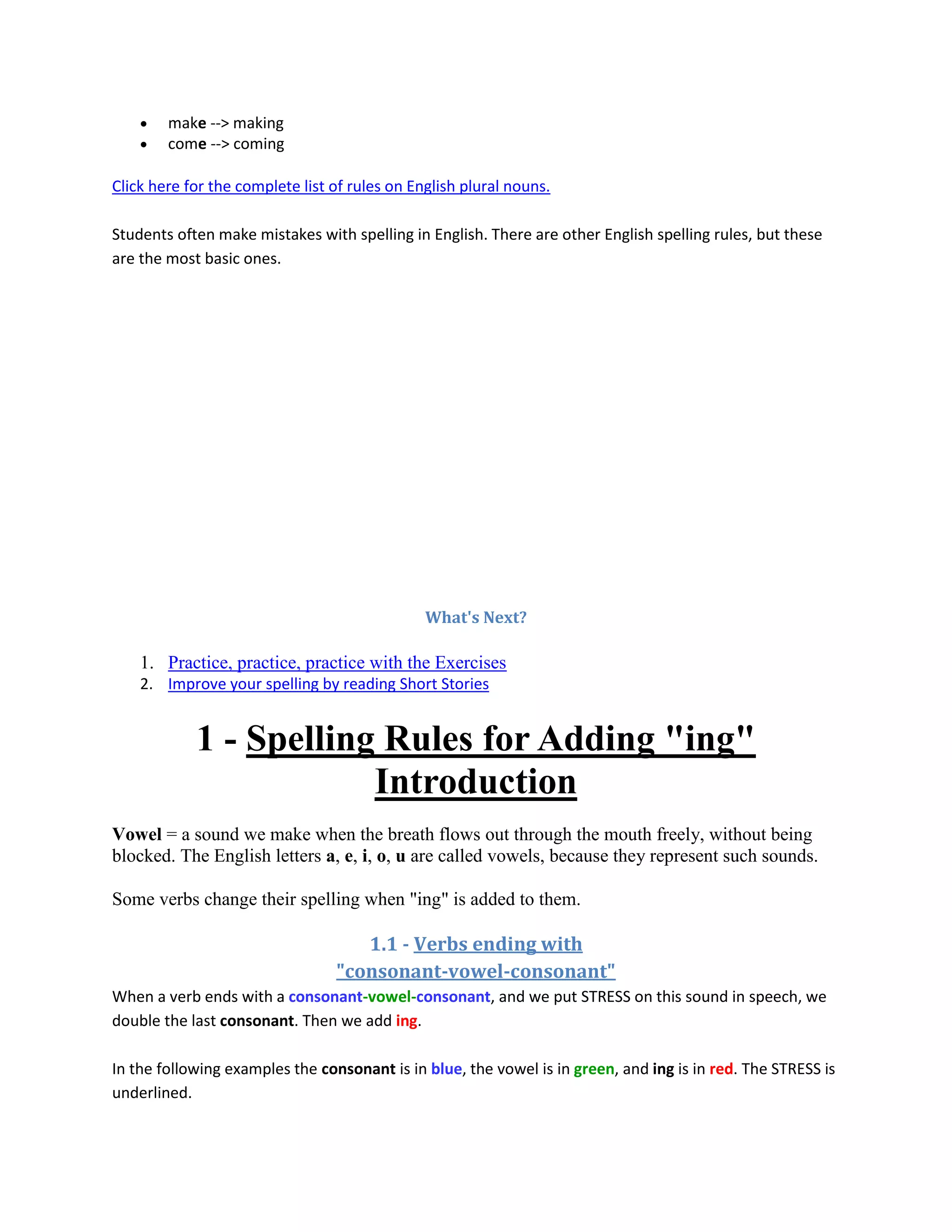 English spelling rules | DOCX