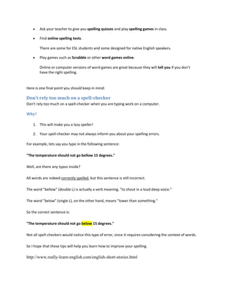 English spelling rules | DOCX