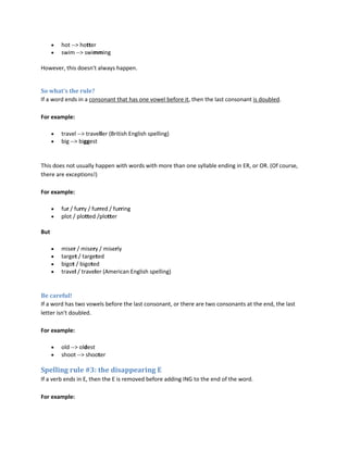 English spelling rules | DOCX