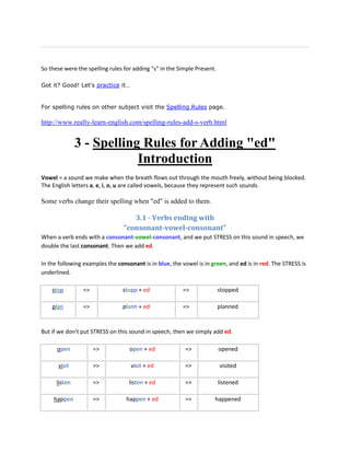 English spelling rules | DOCX