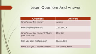 English spoken lecture 2 | PPT