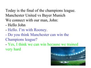 English sports programme | PPT