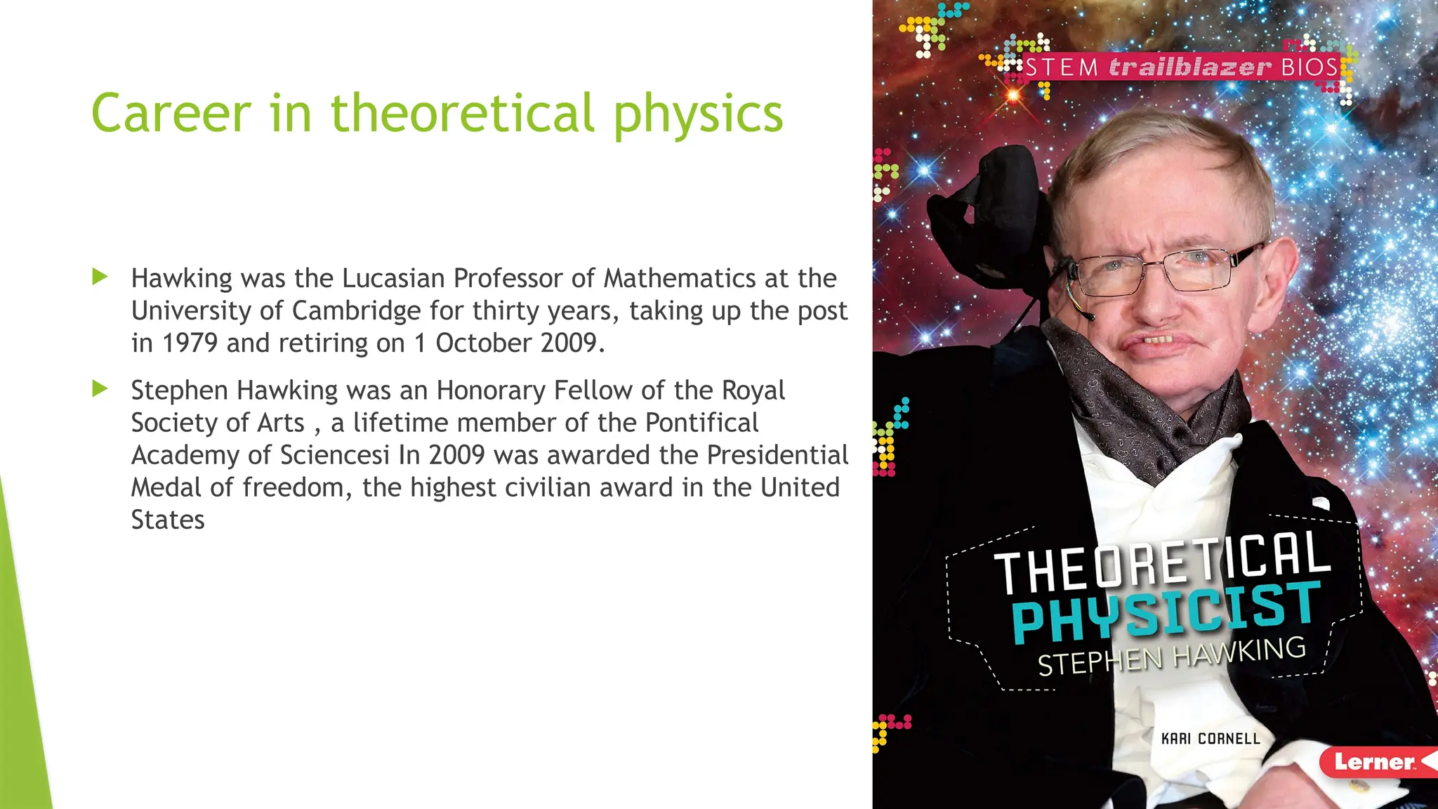 english_Stephen hawking's lefe lessons a | PPT