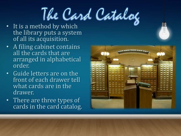 Card Catalogs | PPTX | Shopping