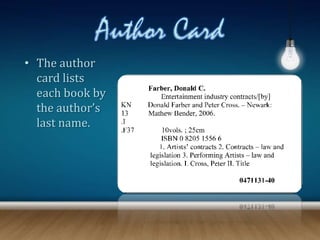 Card Catalogs | PPTX