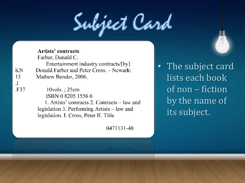 Card Catalogs