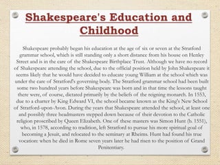 william shakespeare | PPTX | Theater | Fine Art