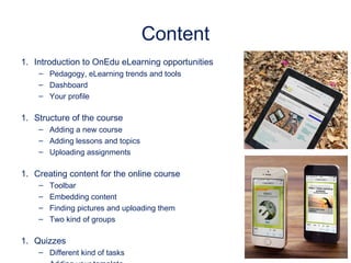 OnEdu Learning Environment | PPT