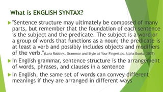 English syntax | PPTX