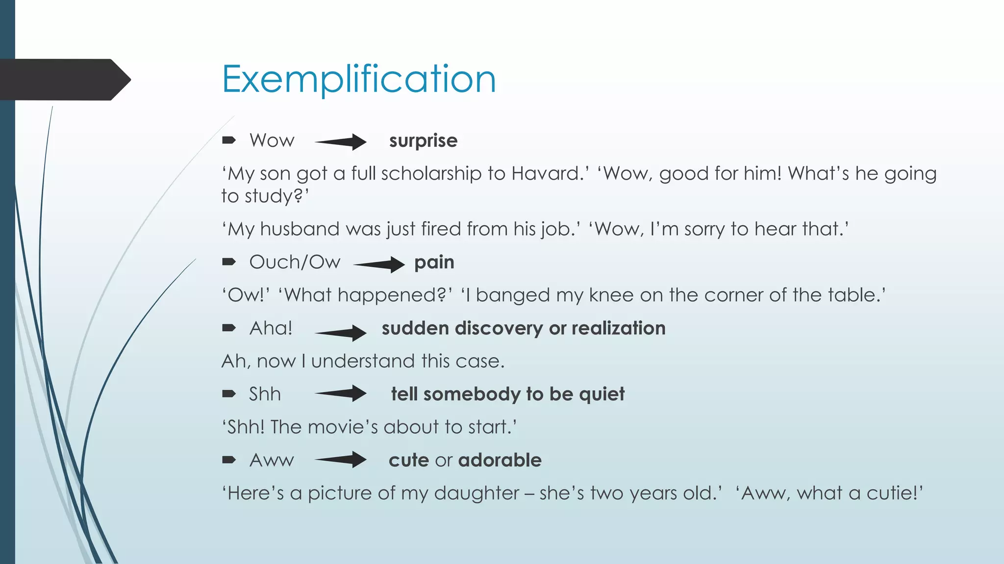 English syntax parts of speech - conjunctions and interjections (LIM05S1 - 2018) | PDF