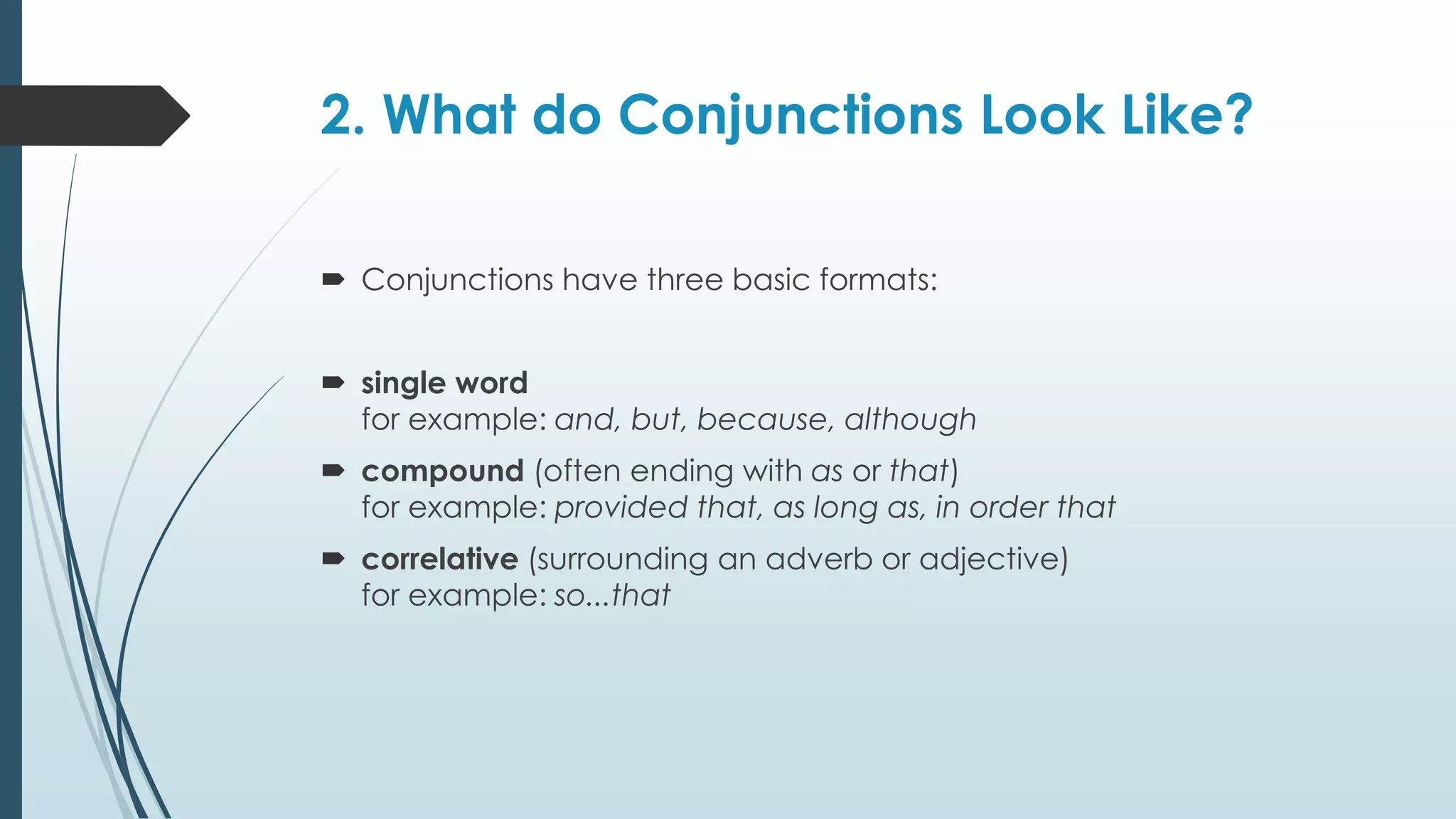 English syntax parts of speech - conjunctions and interjections (LIM05S1 - 2018) | PDF