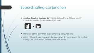 English syntax parts of speech - conjunctions and interjections ...