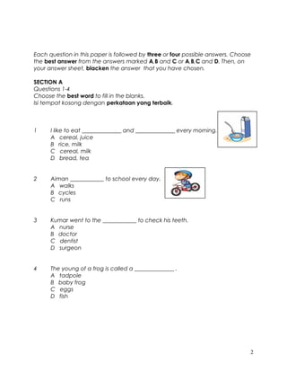 English Mid Year Exam | DOC
