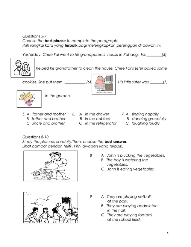 English Mid Year Exam | DOC