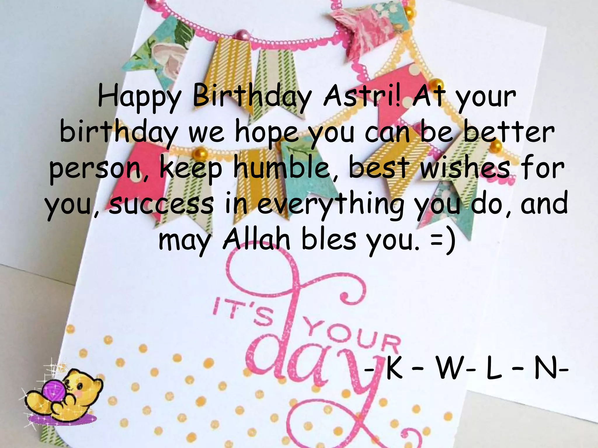 English task - Greeting Card | PPTX | Birthday | Personal Celebrations ...