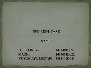 English task | PPT