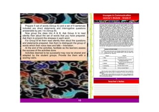 Grade 8 English teachers guide Q1 Only | PDF