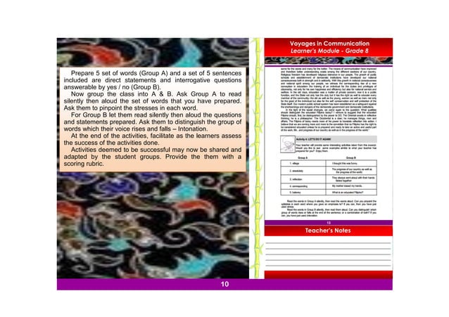 Grade 8 English teachers guide Q1 Only | PDF