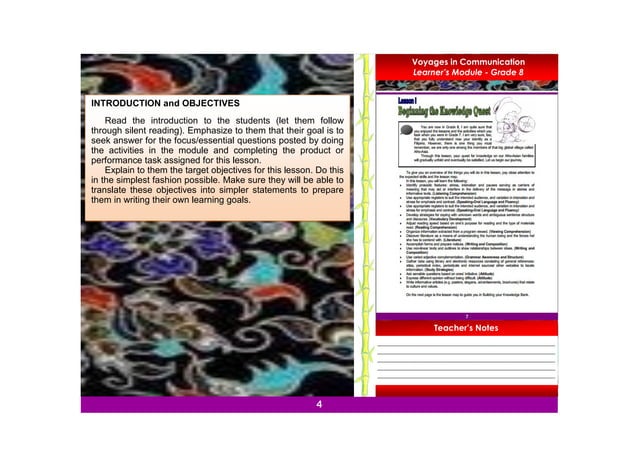 Grade 8 English teachers guide Q1 Only | PDF