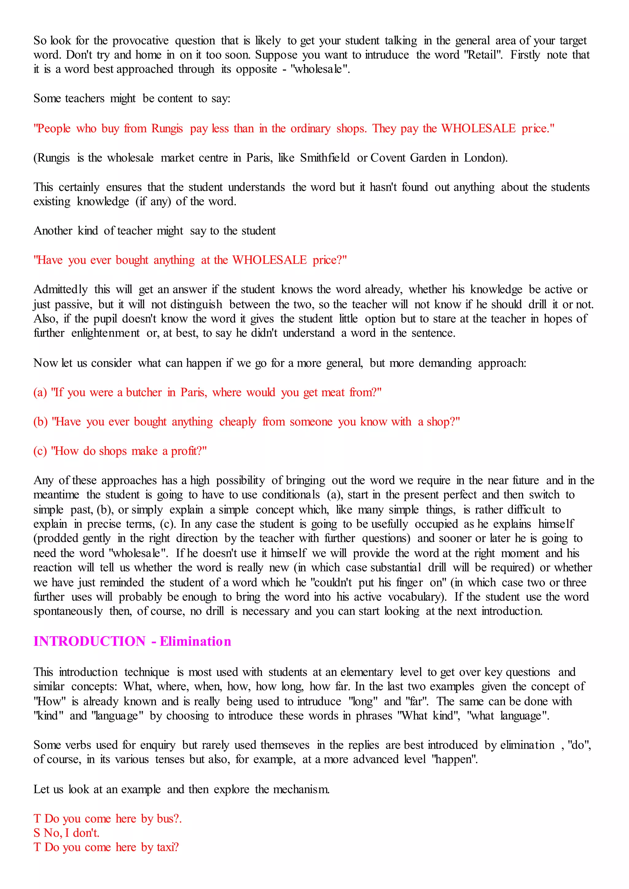 English teaching practical hints | PDF