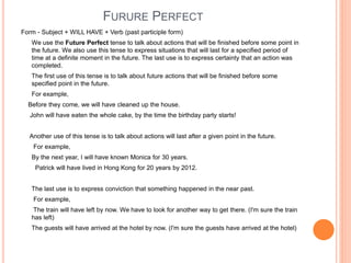 English tenses | PPTX