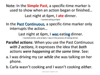 English tenses slideshare with BAAN ENGLISH | PPT