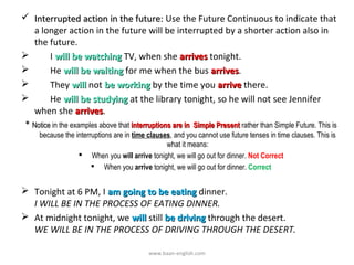 English tenses slideshare with BAAN ENGLISH | PPT